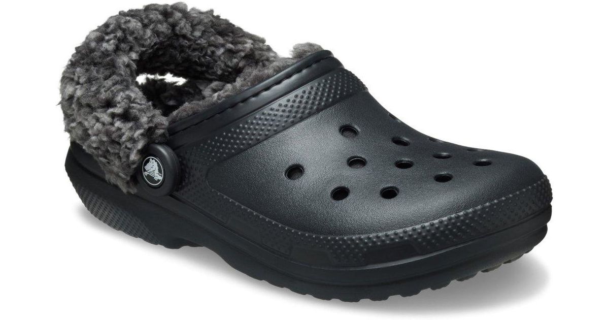 Crocs™ Classic Fleece Lined Clog in Black for Men | Lyst UK