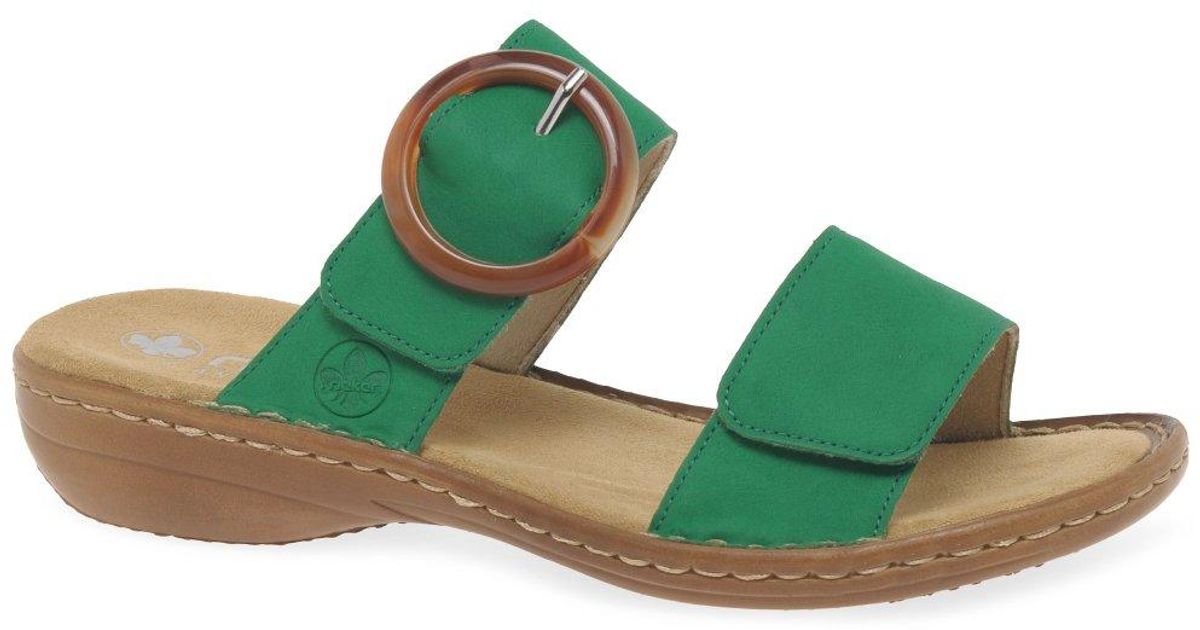 Rieker Nectar Sandals in Green | Lyst UK