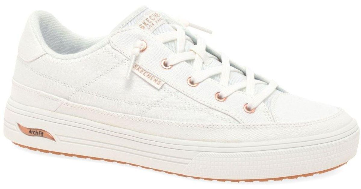 Skechers Arch Fit Arcade Trainers in White | Lyst UK