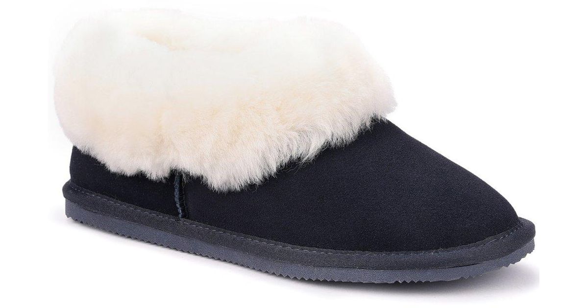 Hotter Hug Slipper Boots in Blue | Lyst UK