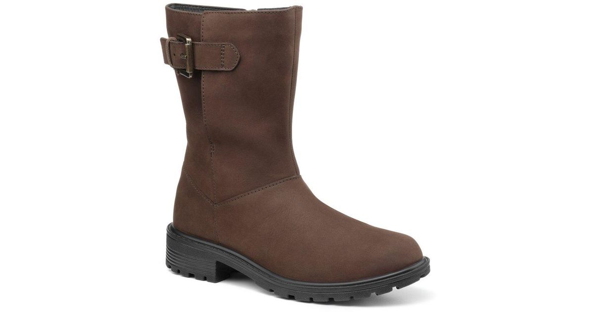 Hotter Sadie Calf Boots in Brown | Lyst UK