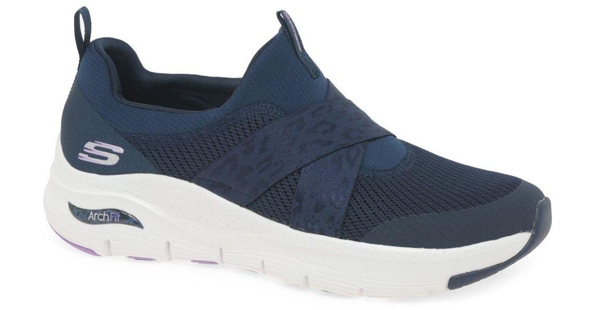 Skechers Arch Fit Modern Rhythm Trainers in Navy (Blue) | Lyst Australia