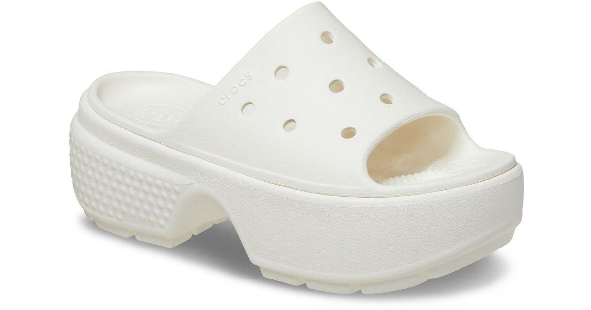 Crocs™ Stomp Slide Clogs in White | Lyst UK