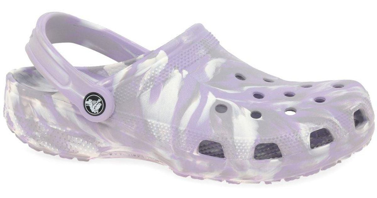 Crocs™ Classic Marble Clog Sandals In Purple Lyst Uk