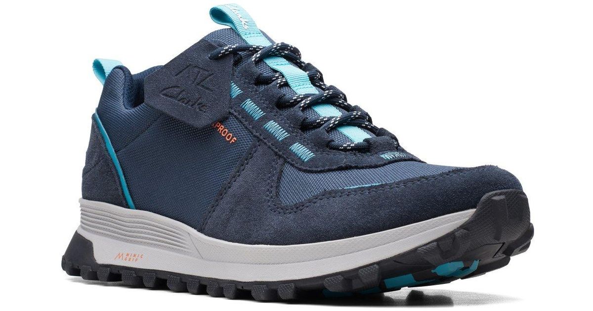 Clarks Atl Trek Walk Wp Trainers in Blue for Men | Lyst UK