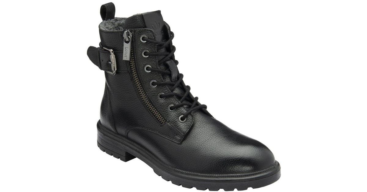 Lotus Perth Ankle Boots in Black | Lyst UK