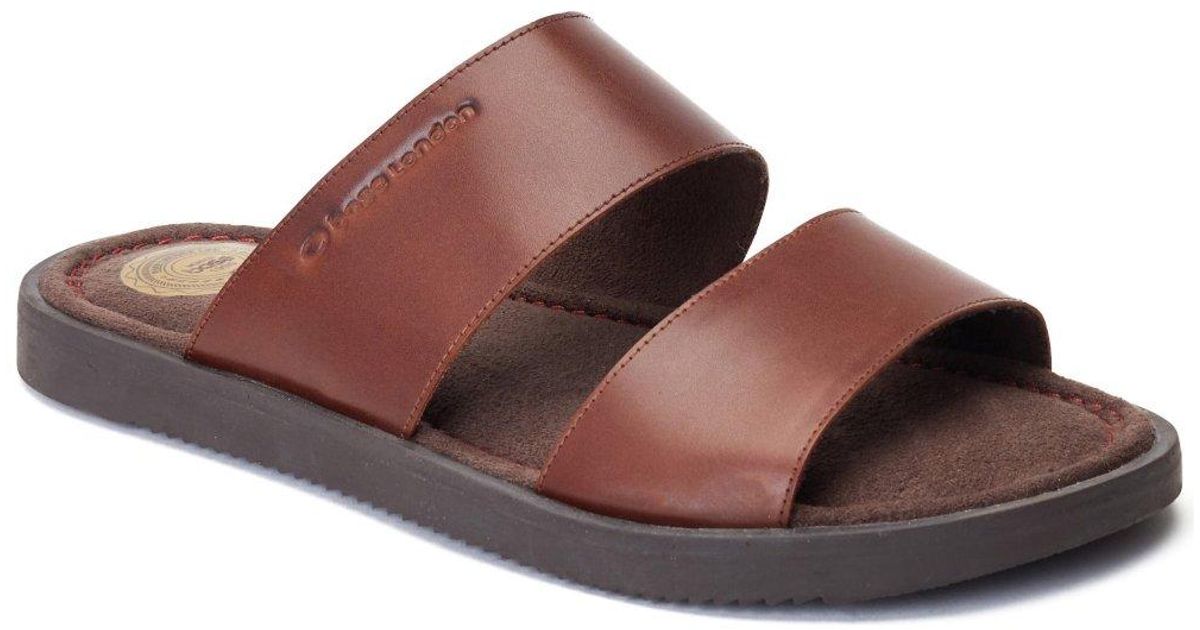 Base London Maven Sliders in Brown for Men | Lyst UK