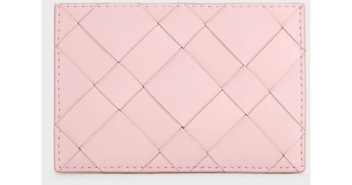 Charles & Keith Ivette Woven Card Holder in Pink | Lyst UK