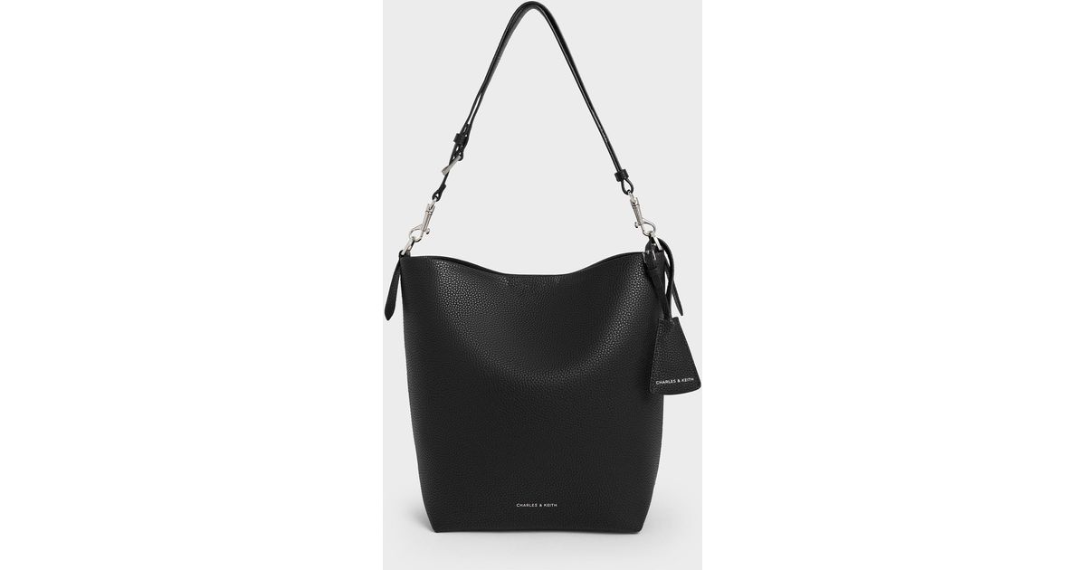 Charles & Keith Beryl Bucket Bag in Black | Lyst