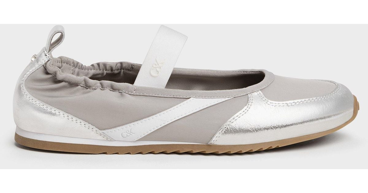 Charles & Keith Jace Metallic Leather Mary Jane Sneakers in Natural ...