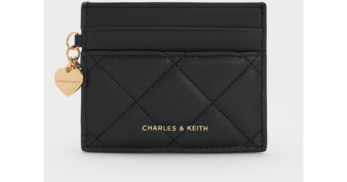 Charles & Keith Arrietty Quilted Card Holder in Black | Lyst UK