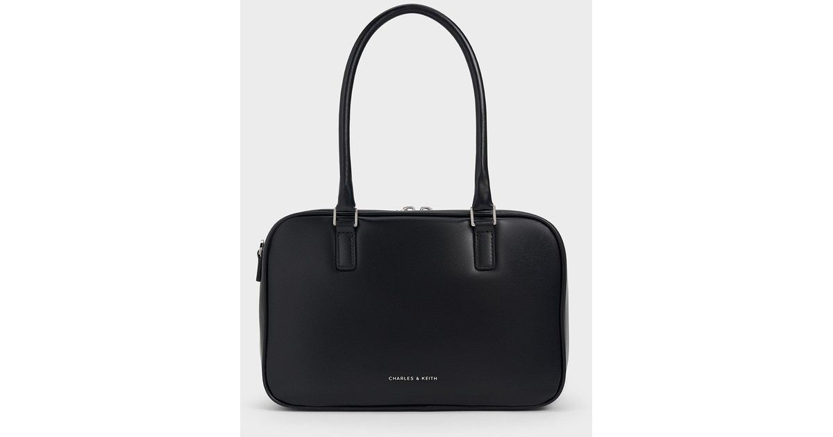 Charles & Keith Sianna Bowling Bag in Black | Lyst