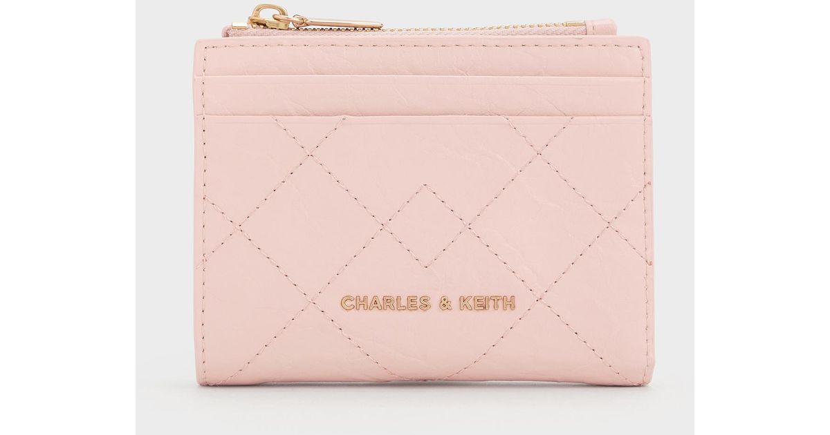 Charles & Keith Duo Quilted Small Wallet in Pink | Lyst UK