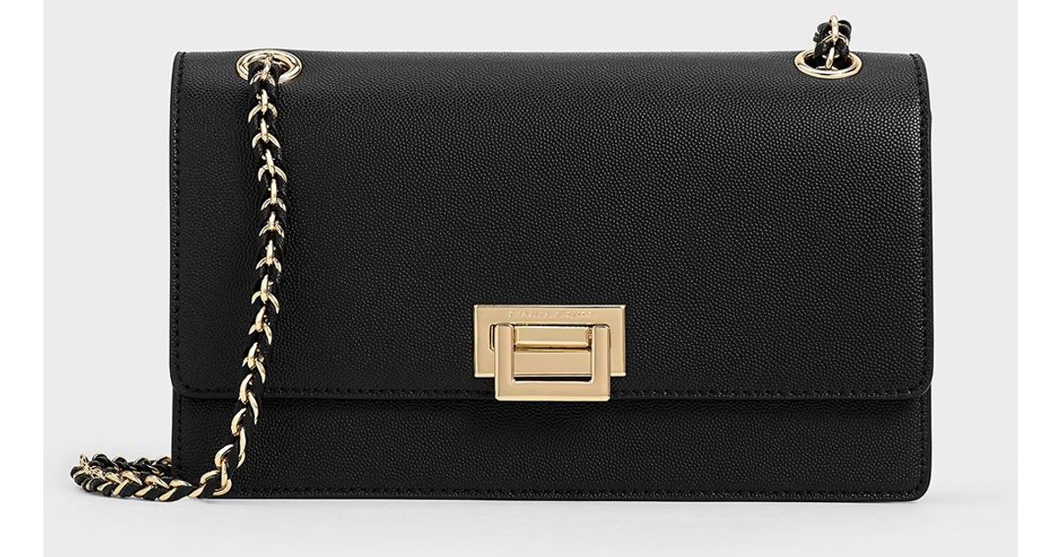 Charles & Keith Everline Braided-strap Shoulder Bag in Black | Lyst UK