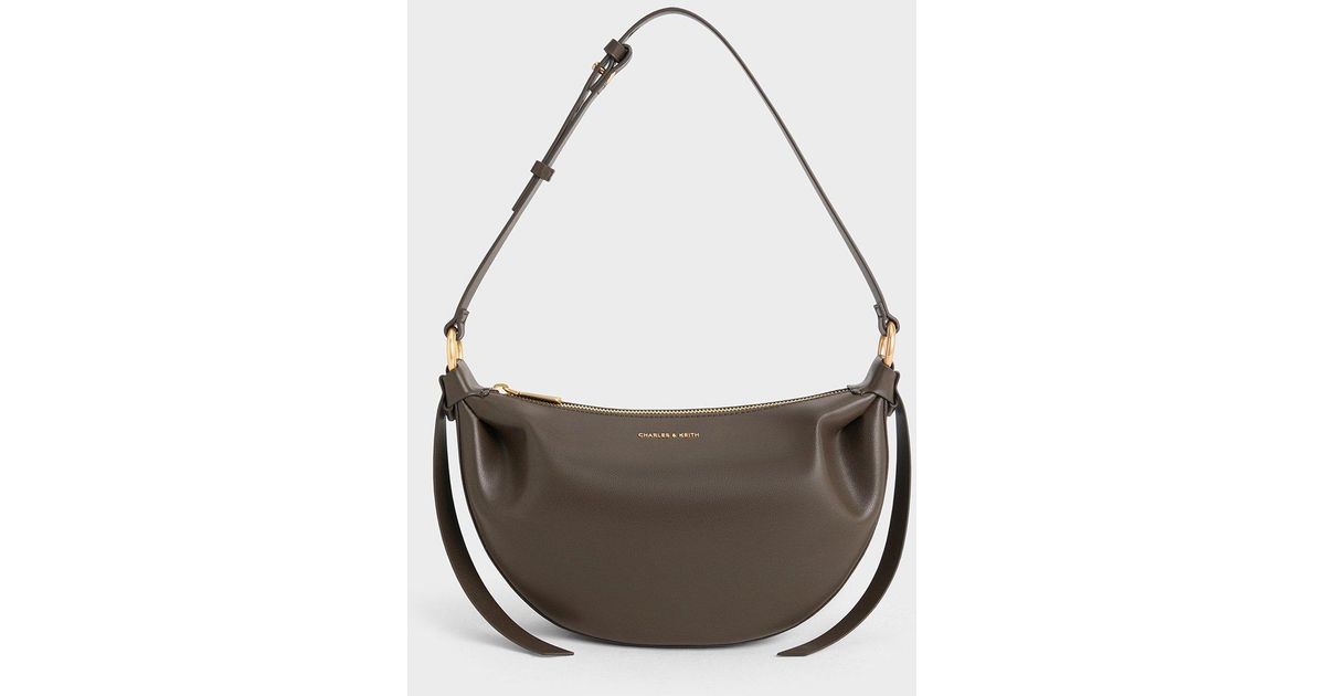 Charles & Keith Calla Half-moon Bag in White | Lyst UK