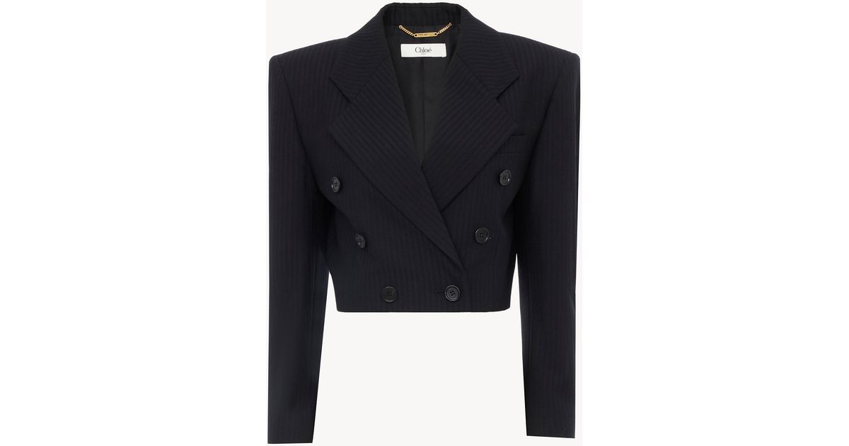 Chloé Spencer Short Blazer in Blue | Lyst UK