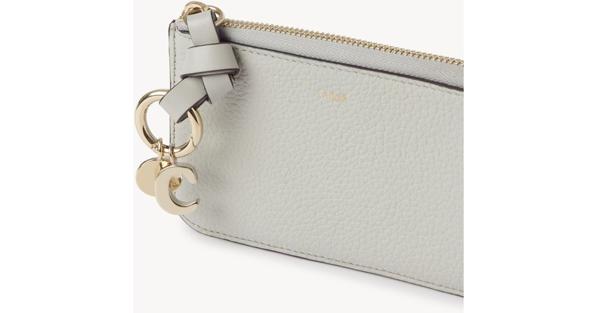 Chloé Alphabet Wallet In Grained Leather in White | Lyst