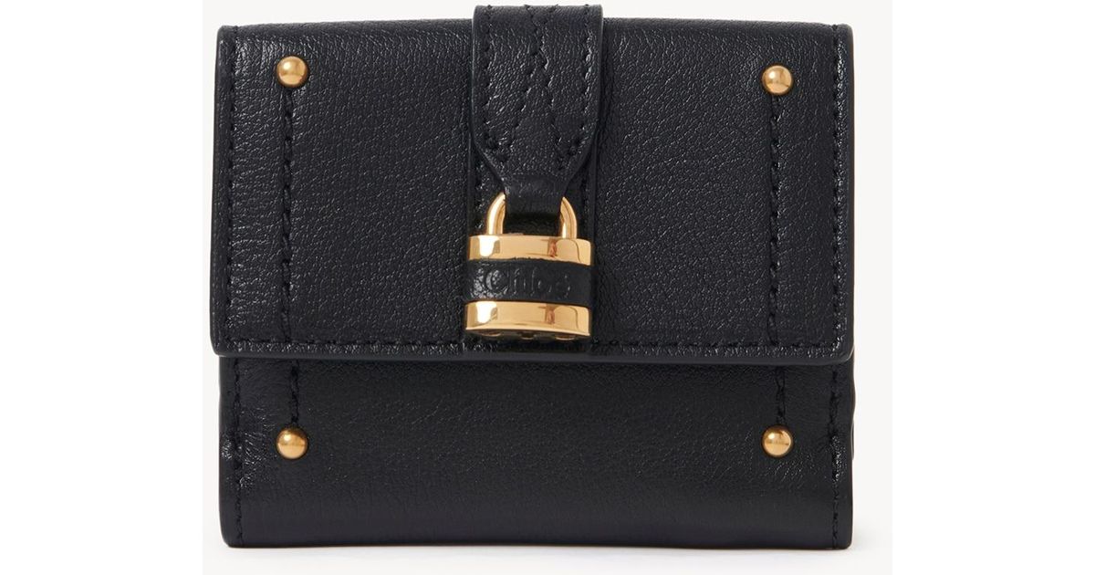 Chloé Mini Paddington Tri-Fold in Black | Lyst