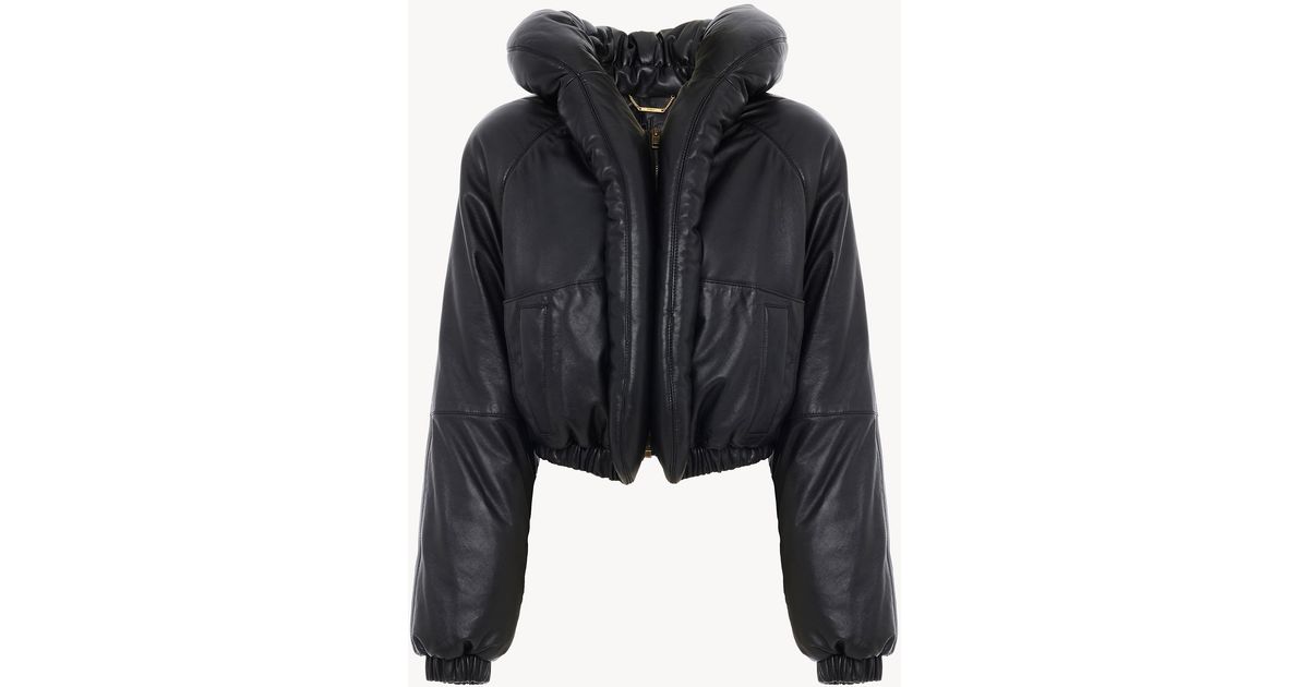 Chloé Short Puffer Jacket in Black | Lyst UK