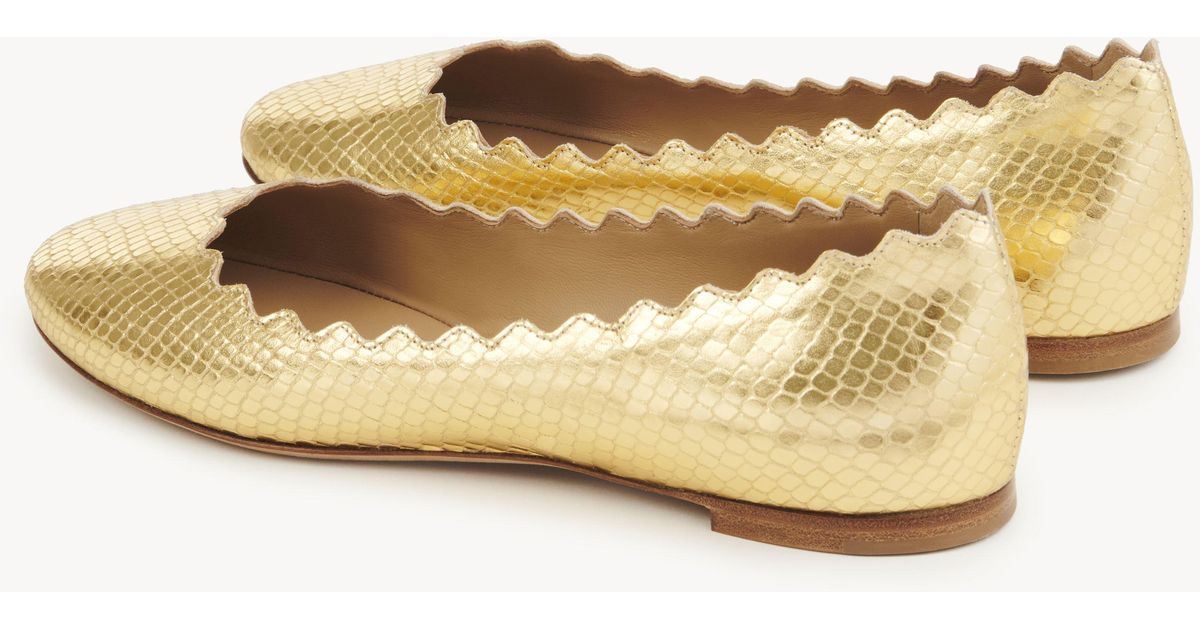 Chloé Lauren Ballerina in Natural | Lyst