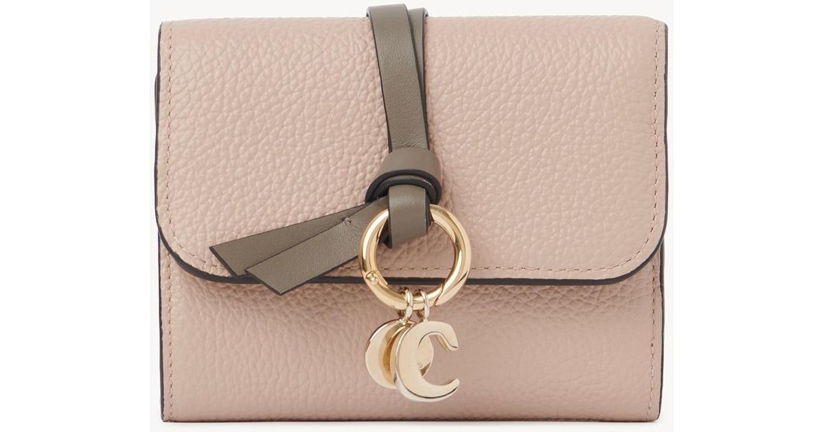 Chloé Small Alphabet Tri-Fold in Natural | Lyst UK