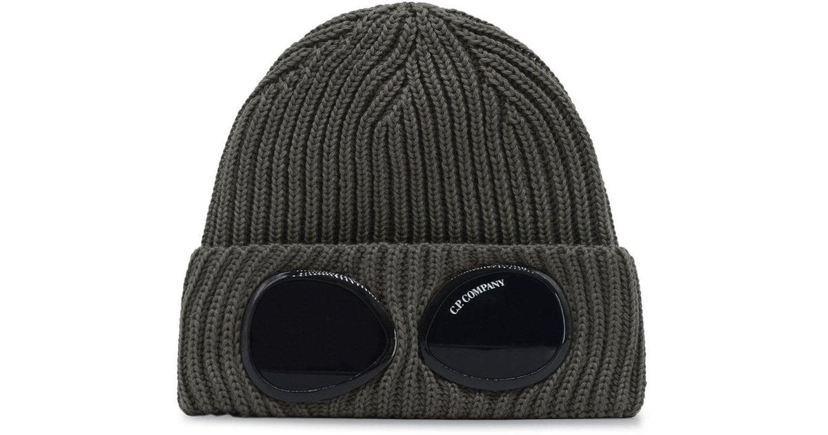 C.P. Company Merino Wool Google Hat in Black for Men | Lyst UK