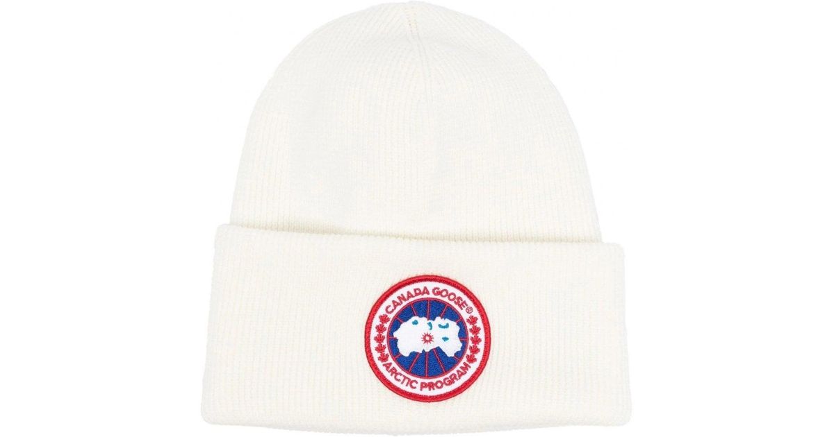 Canada Goose Arctic Touque Hat in White | Lyst UK