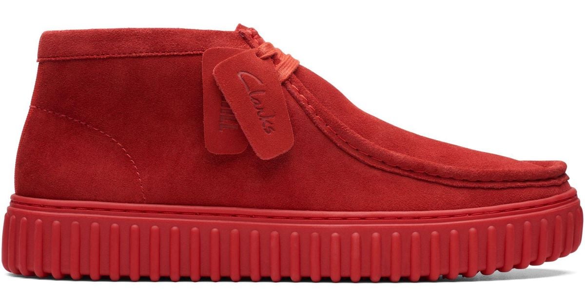 Clarks Torhill Hi in Red for Men | Lyst