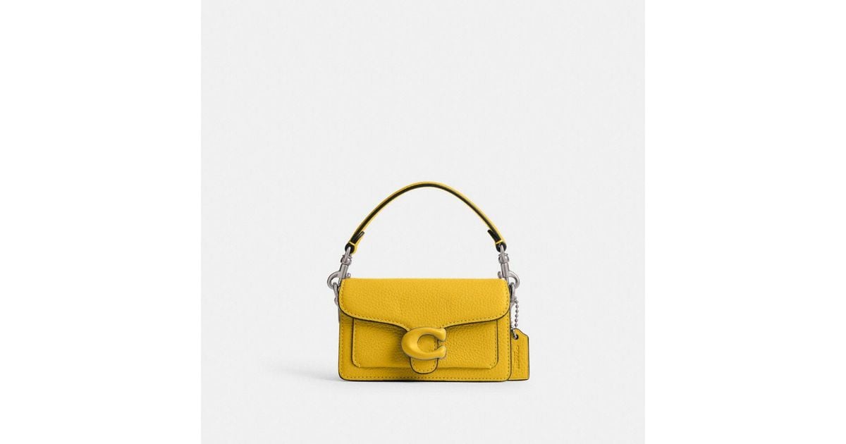 COACH Tabby Bag 12 in Yellow | Lyst