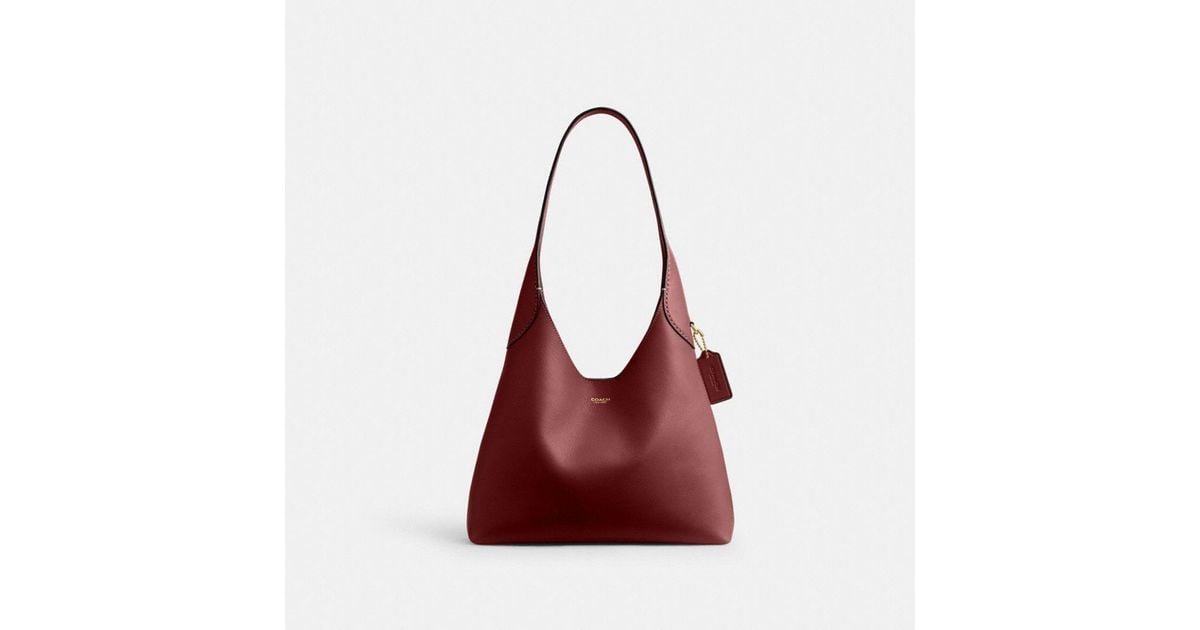 COACH Brooklyn Shoulder Bag 28 in Red | Lyst