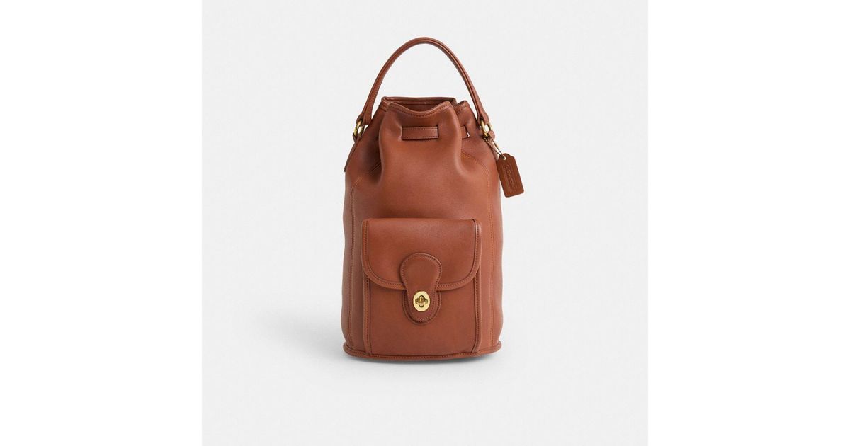 COACH Vintage Classic Handle Backpack in Brown | Lyst