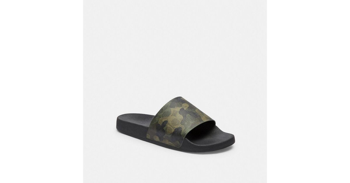 COACH Slide In Signature Camo Print in Brown for Men | Lyst