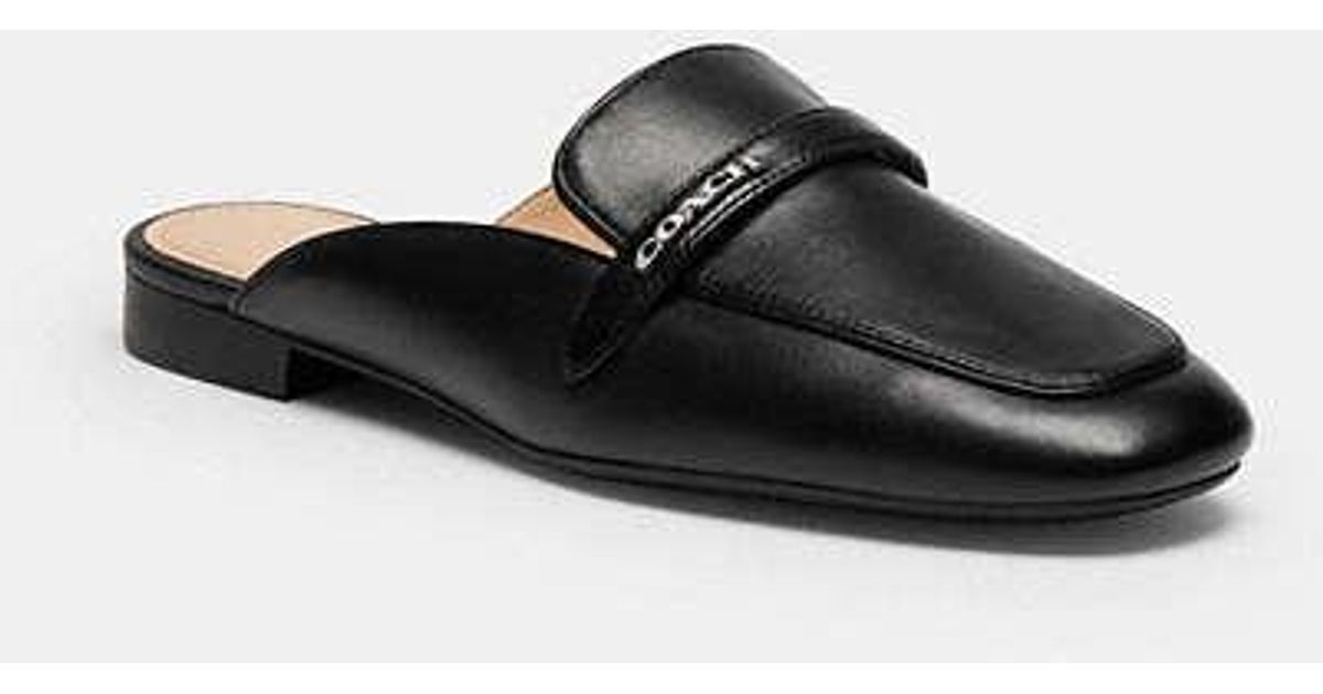 COACH Backless Loafer in Black | Lyst UK