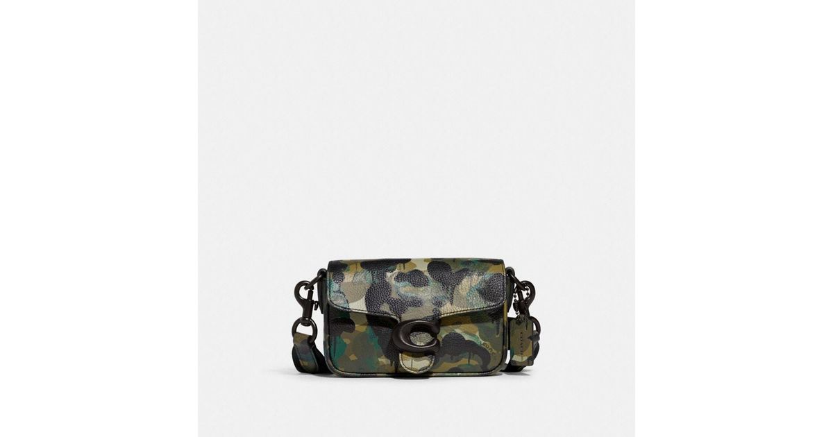 COACH Leather Soft Tabby Crossbody 18 With Camo Print in Green/Black ...