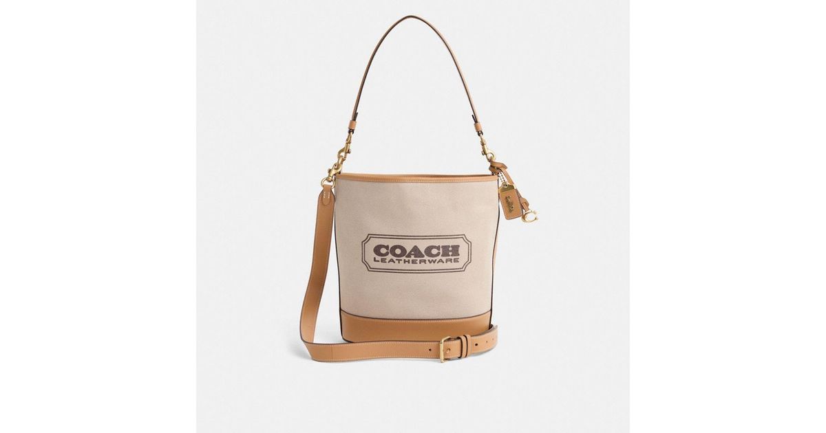 COACH Restored Dakota Bucket Bag in Natural | Lyst