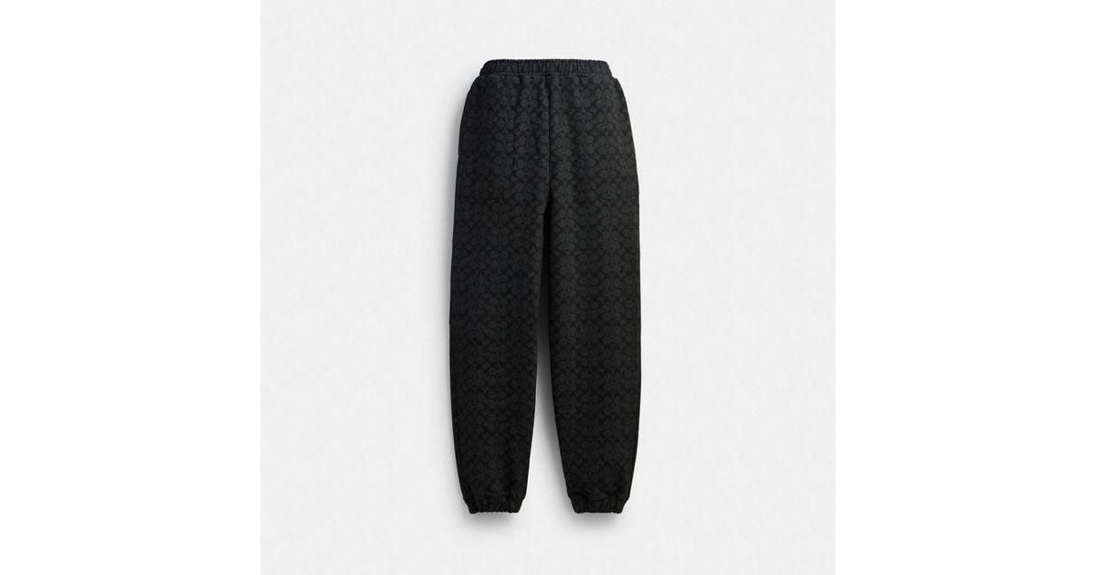 COACH Essential Signature Joggers in Black for Men | Lyst