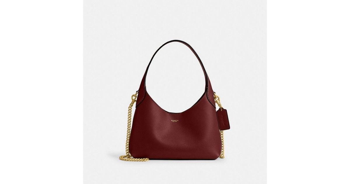 COACH Brooklyn Shoulder Bag 23 in Red | Lyst