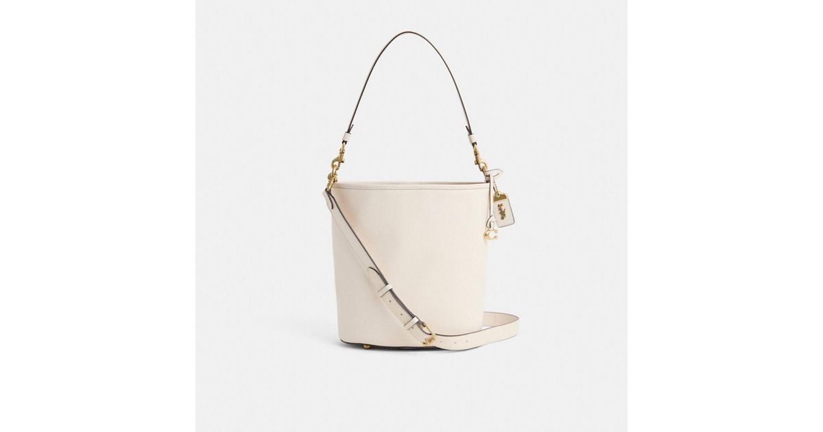 COACH Restored Dakota Bucket Bag in White | Lyst