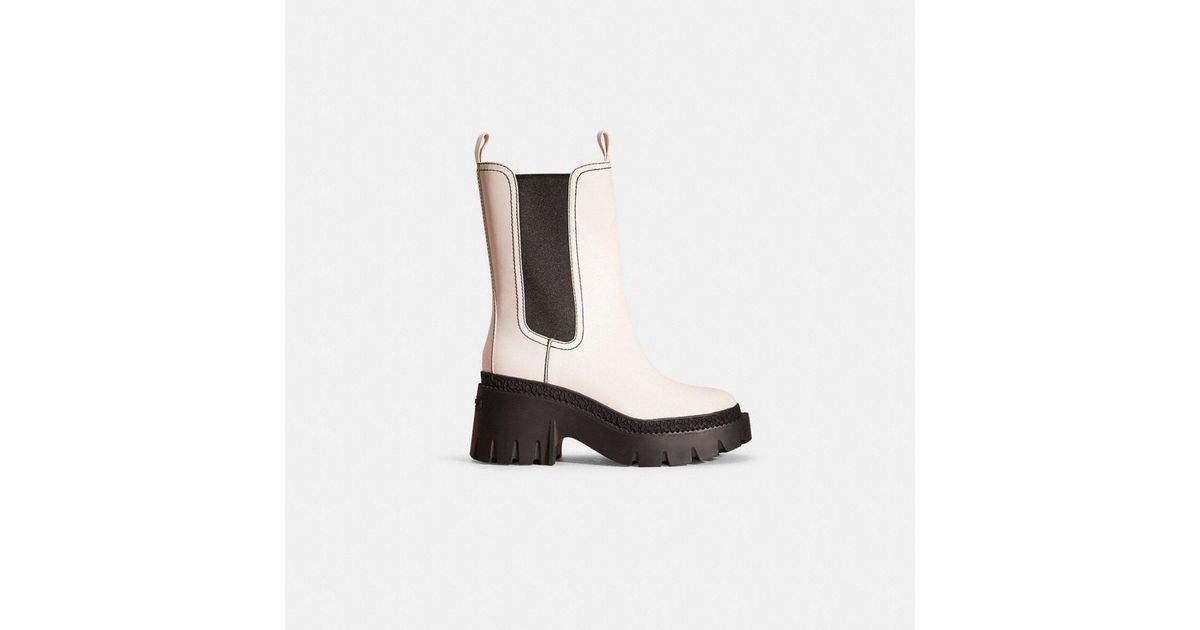 COACH Restored Alexa Bootie in White | Lyst