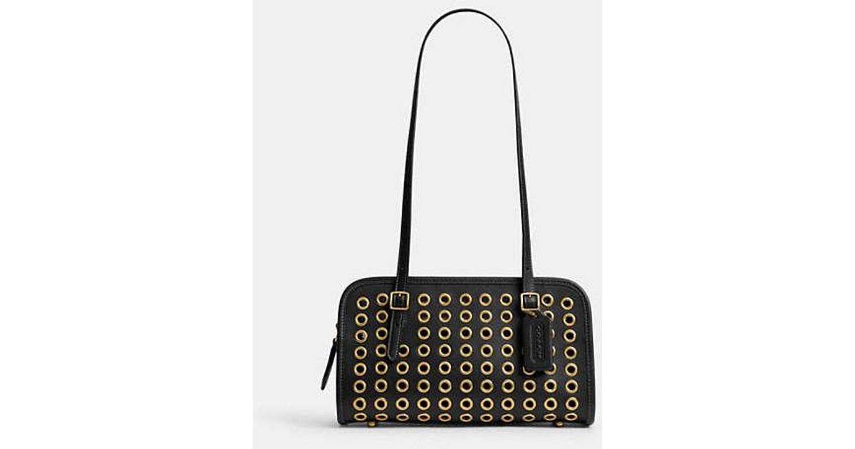 COACH Swing Zip Bag With Grommets in Black | Lyst UK