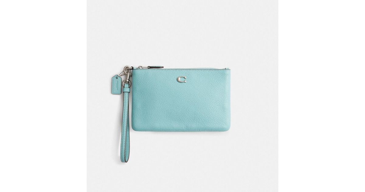 COACH Restored Small Wristlet in Blue | Lyst