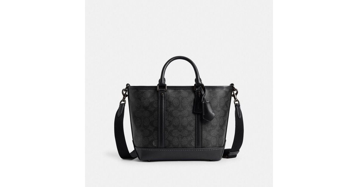 COACH Metropolitan Carryall Bag 22 In Signature Canvas in Black for Men ...