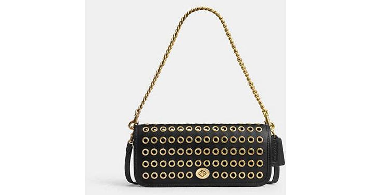 COACH Dinky Bag With Grommets in Black | Lyst UK