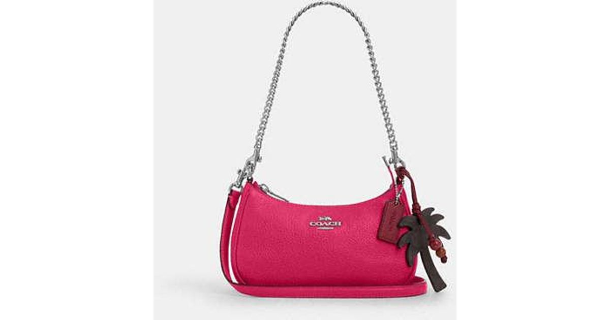 COACH Teri Mini Crossbody Bag With Palm Tree Charm in Black | Lyst