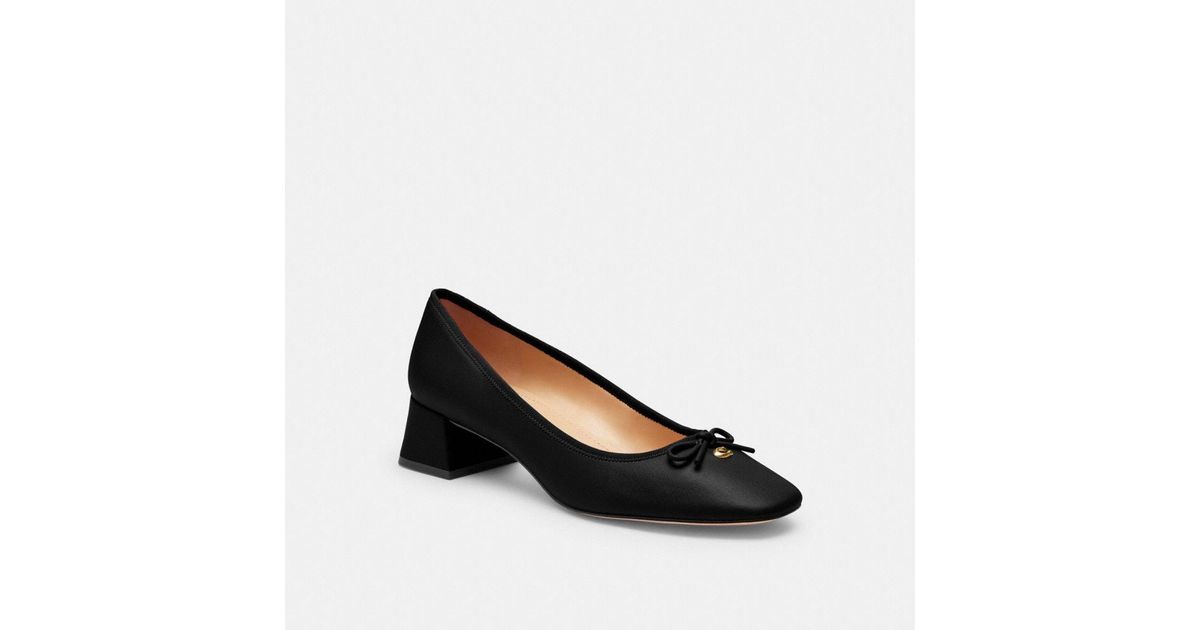 COACH Ava Ballet Pumps Flat Shoes 6 B in Black | Lyst