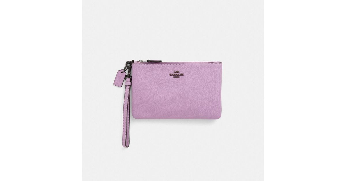 COACH Restored Small Wristlet in Purple | Lyst