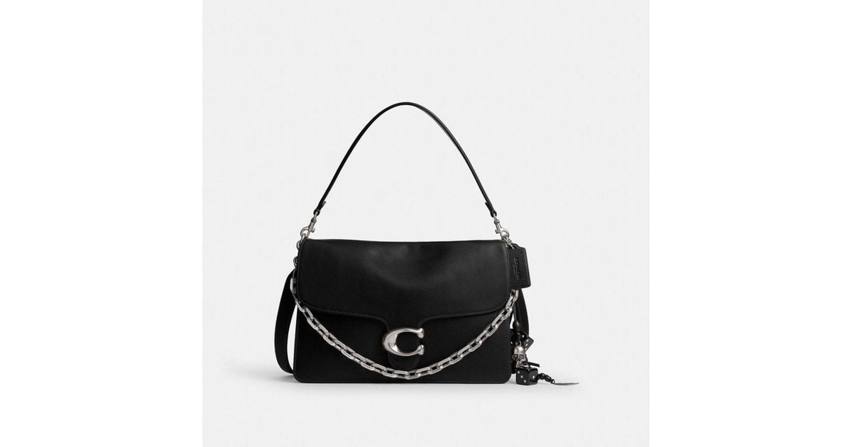 COACH Runway Chain Tabby Shoulder Bag 35 in Black | Lyst