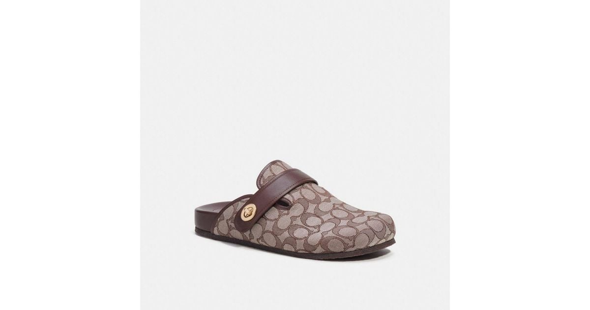 COACH Clog In Signature Jacquard in Brown for Men | Lyst Canada