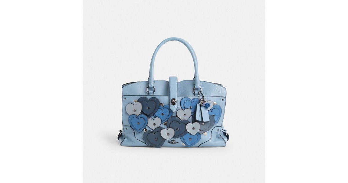 COACH Upcrafted Mercer Satchel in Blue | Lyst