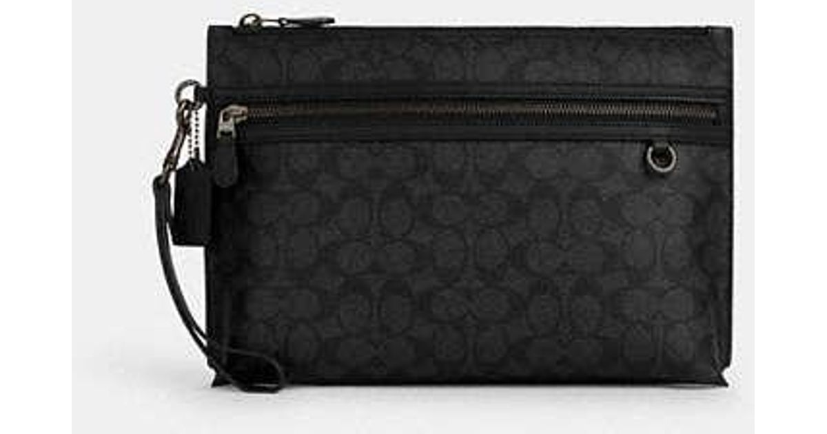 COACH Carry All Pouch in Black for Men | Lyst